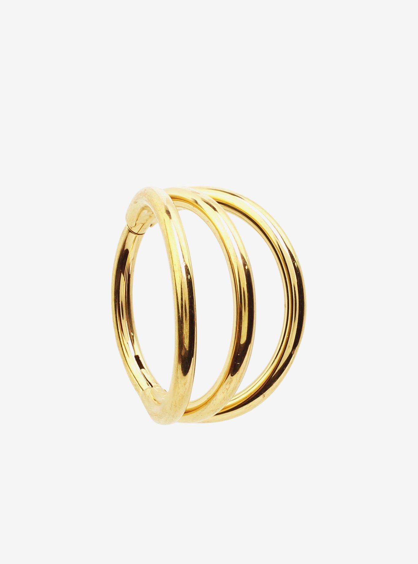 14G Steel Triple Row Seamless Hinged Clicker | Hot Topic