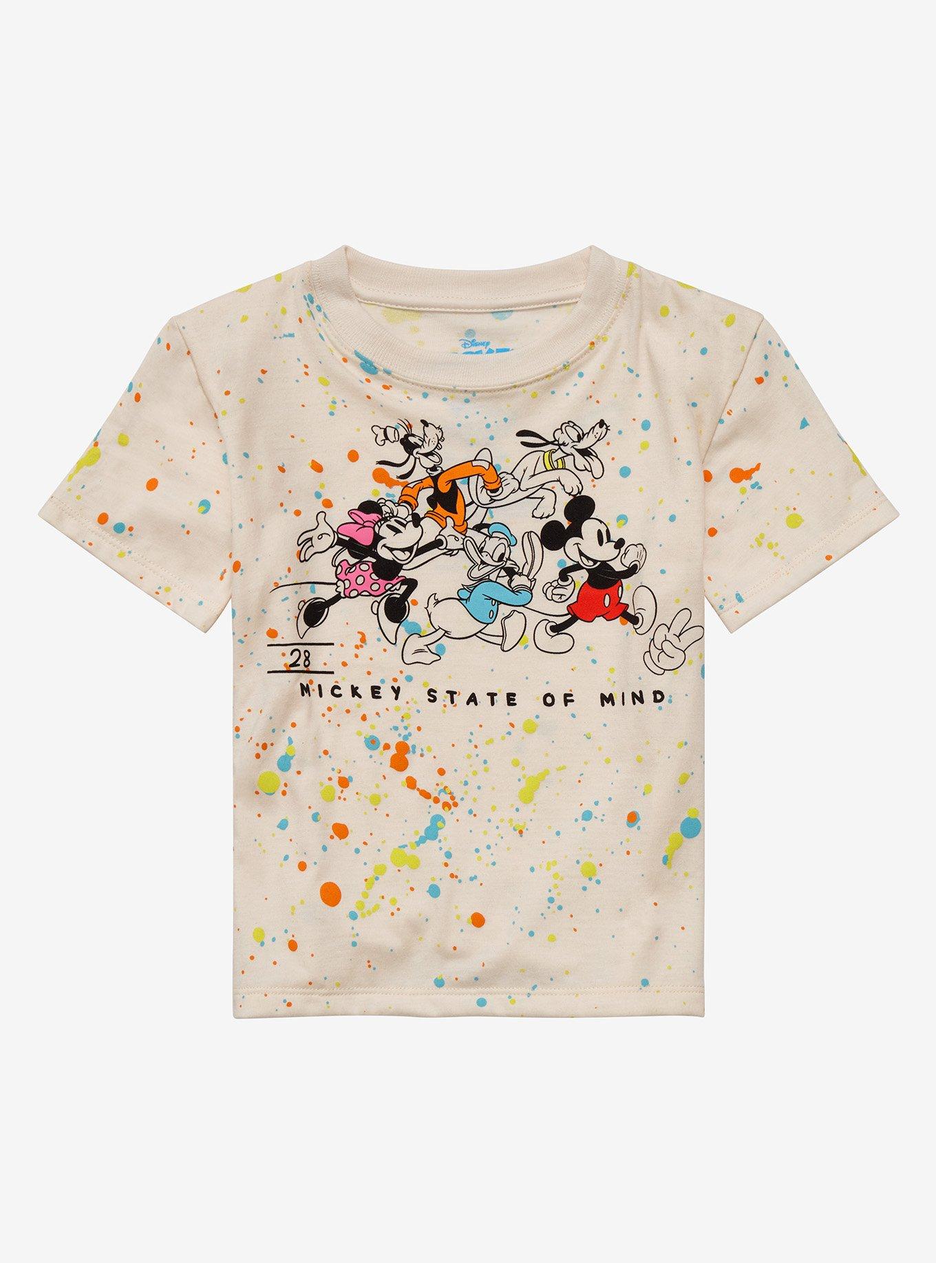 Disney Mickey and Friends Paint Splatter Group Portrait Toddler T-Shirt ...