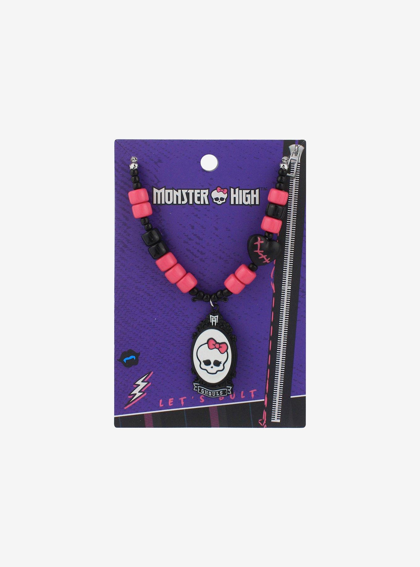 Monster High Cameo Skull Beaded Necklace | Hot Topic