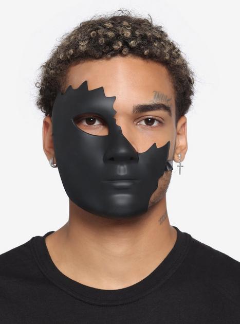 Matte Black Half-Mask | Hot Topic