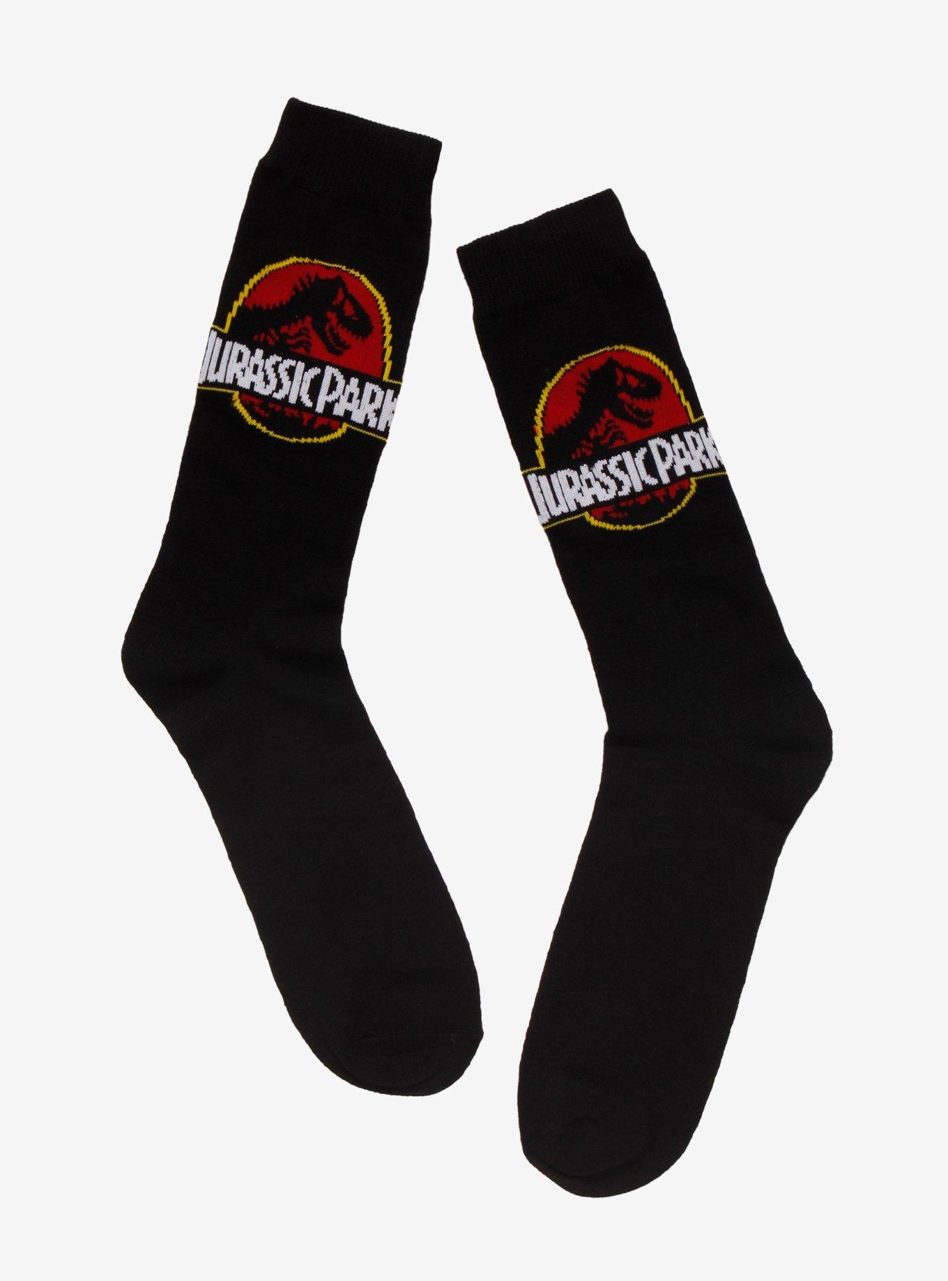 Jurassic Park Logo Crew Socks | Hot Topic