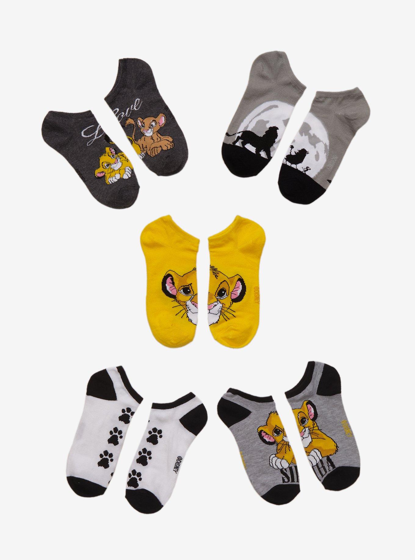 Disney The Lion King Simba No-Show Socks 5 Pair | Hot Topic