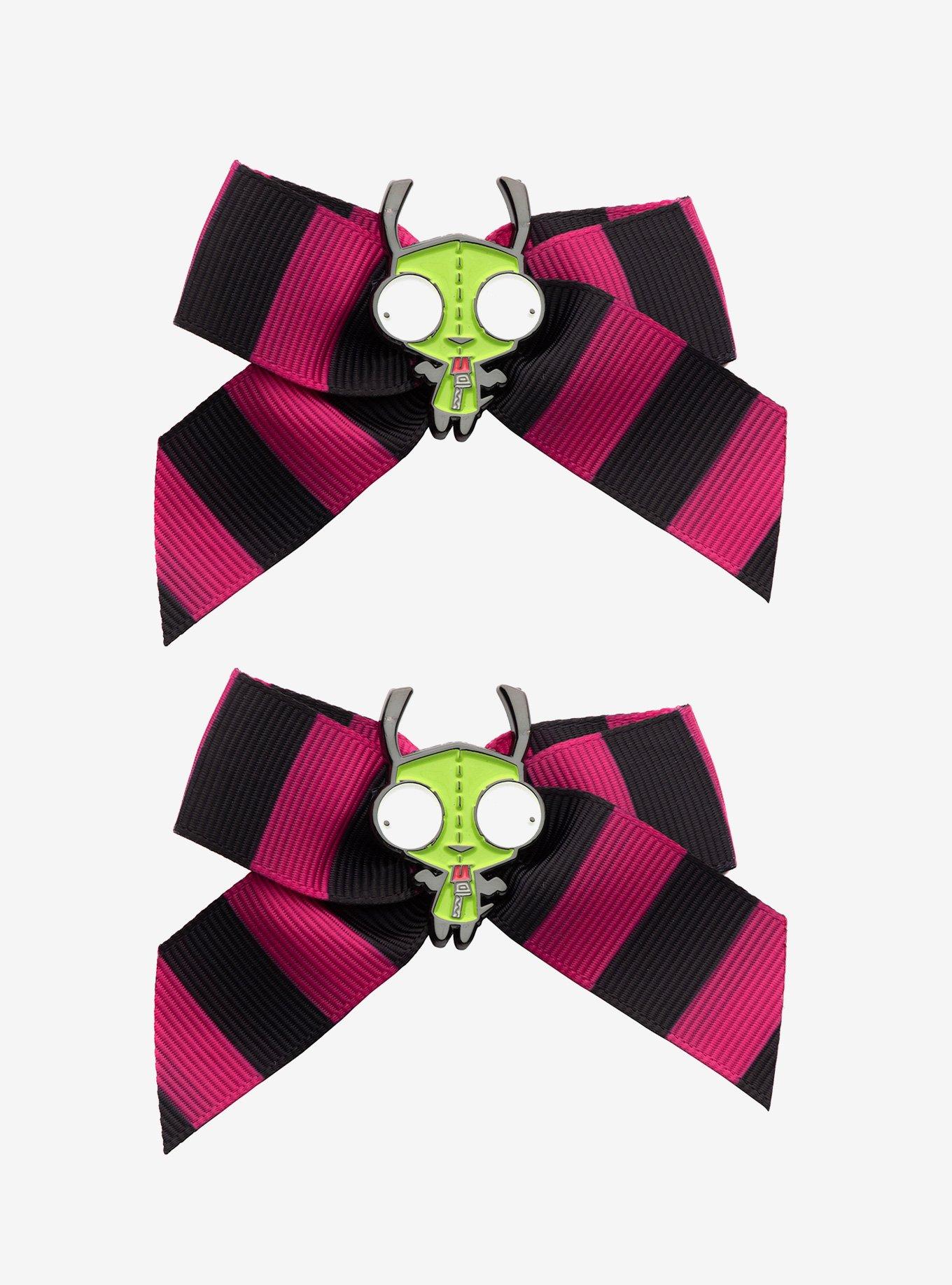 Invader Zim GIR Stripe Hair Bow Set | Hot Topic