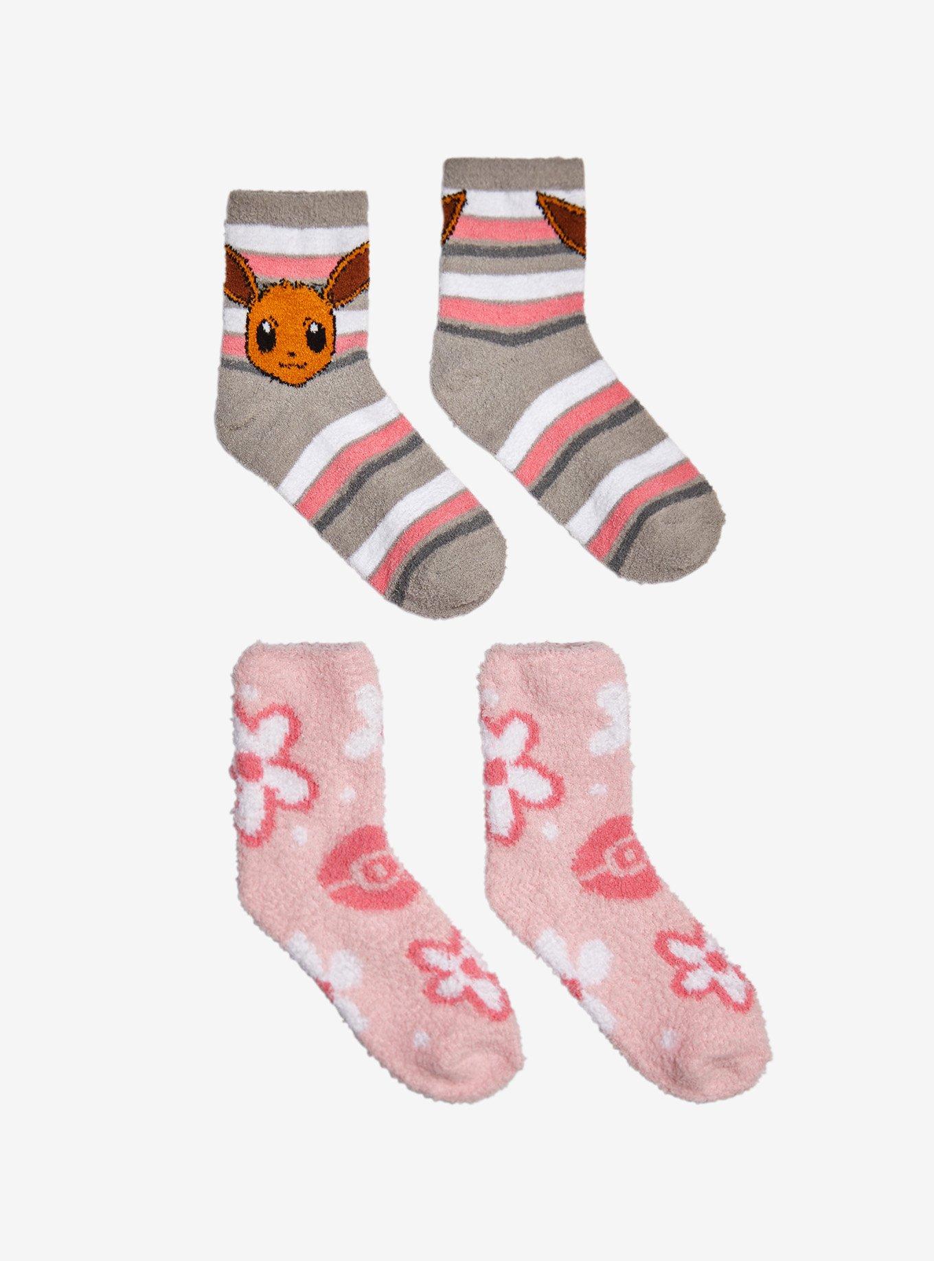 Pokemon Eevee Flowers Fuzzy Socks 2 Pair | Hot Topic