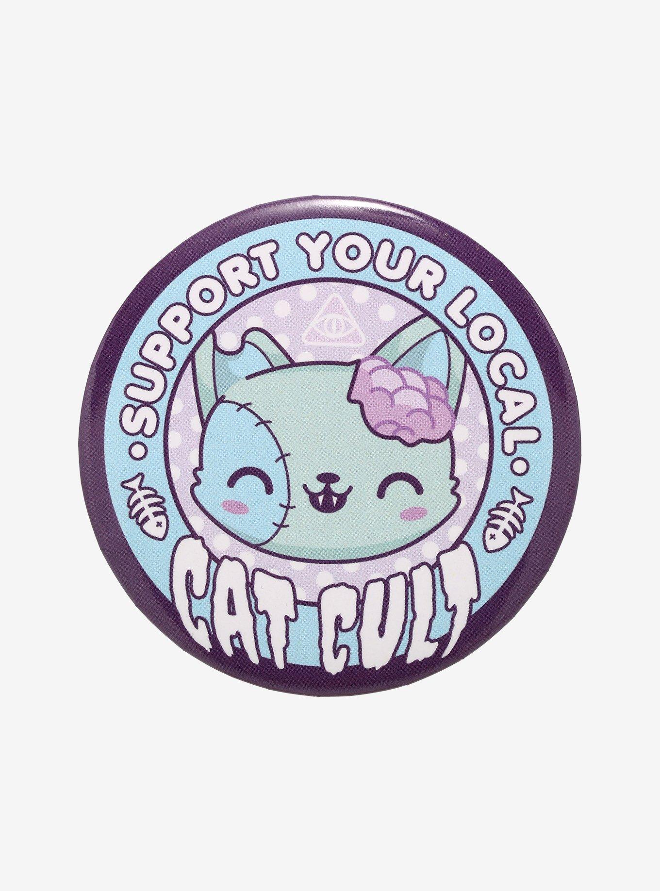 Cat Cult 3 Inch Button By Kawaii Krypt | Hot Topic