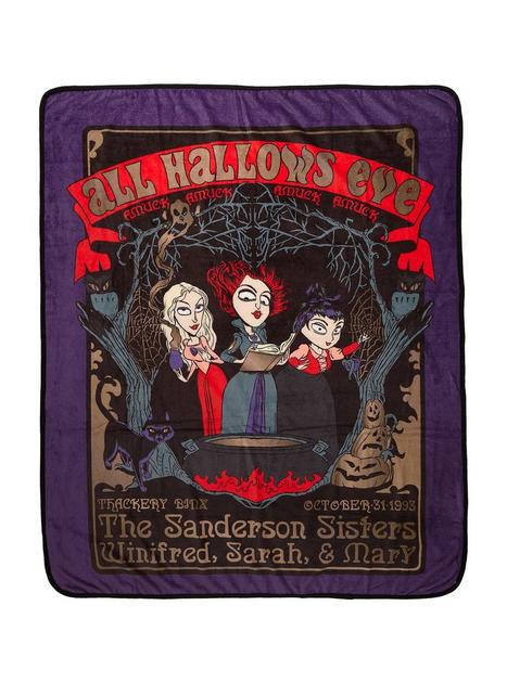 Disney Hocus Pocus All Hallows Eve Throw Blanket | Hot Topic