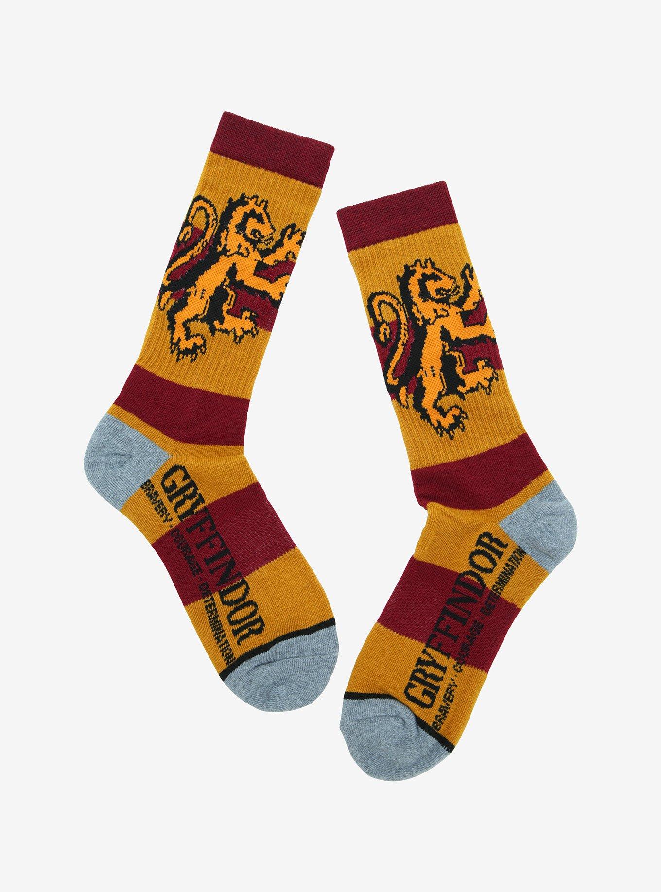 Harry Potter Gryffindor Rugby Stripe Crew Socks | Hot Topic