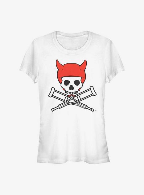 Jackass Forever Devil Horns Jackass Logo Girls T-Shirt - WHITE | Hot Topic