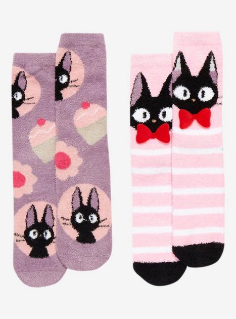 Studio Ghibli Kiki's Delivery Service Jiji Fuzzy Socks 2 Pair | Hot Topic