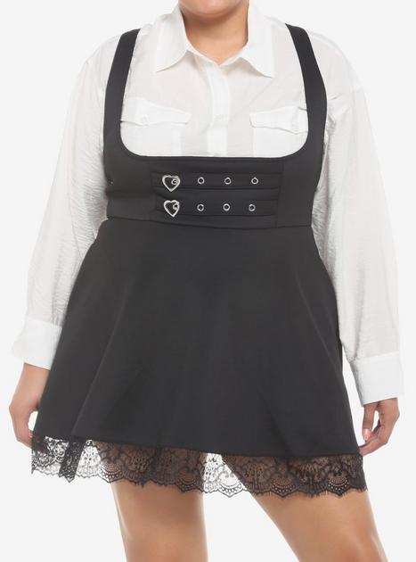 Black Heart Buckle Grommet Skirtall Plus Size | Hot Topic