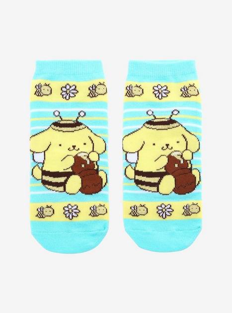Pompompurin Bee Blue No-Show Socks | Hot Topic