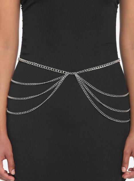 Silver Multi-Chain Belt | Hot Topic