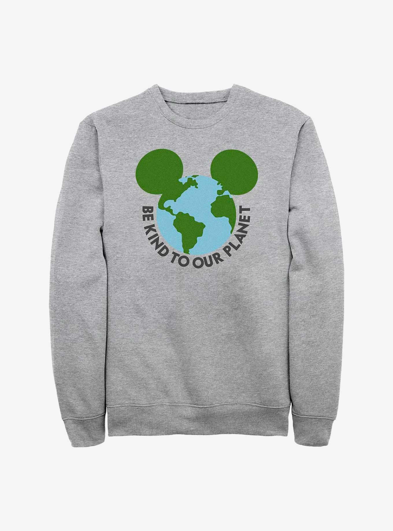 Disney Mickey Mouse Be Kind To Our Planet Ears Sweatshirt - GREY | BoxLunch