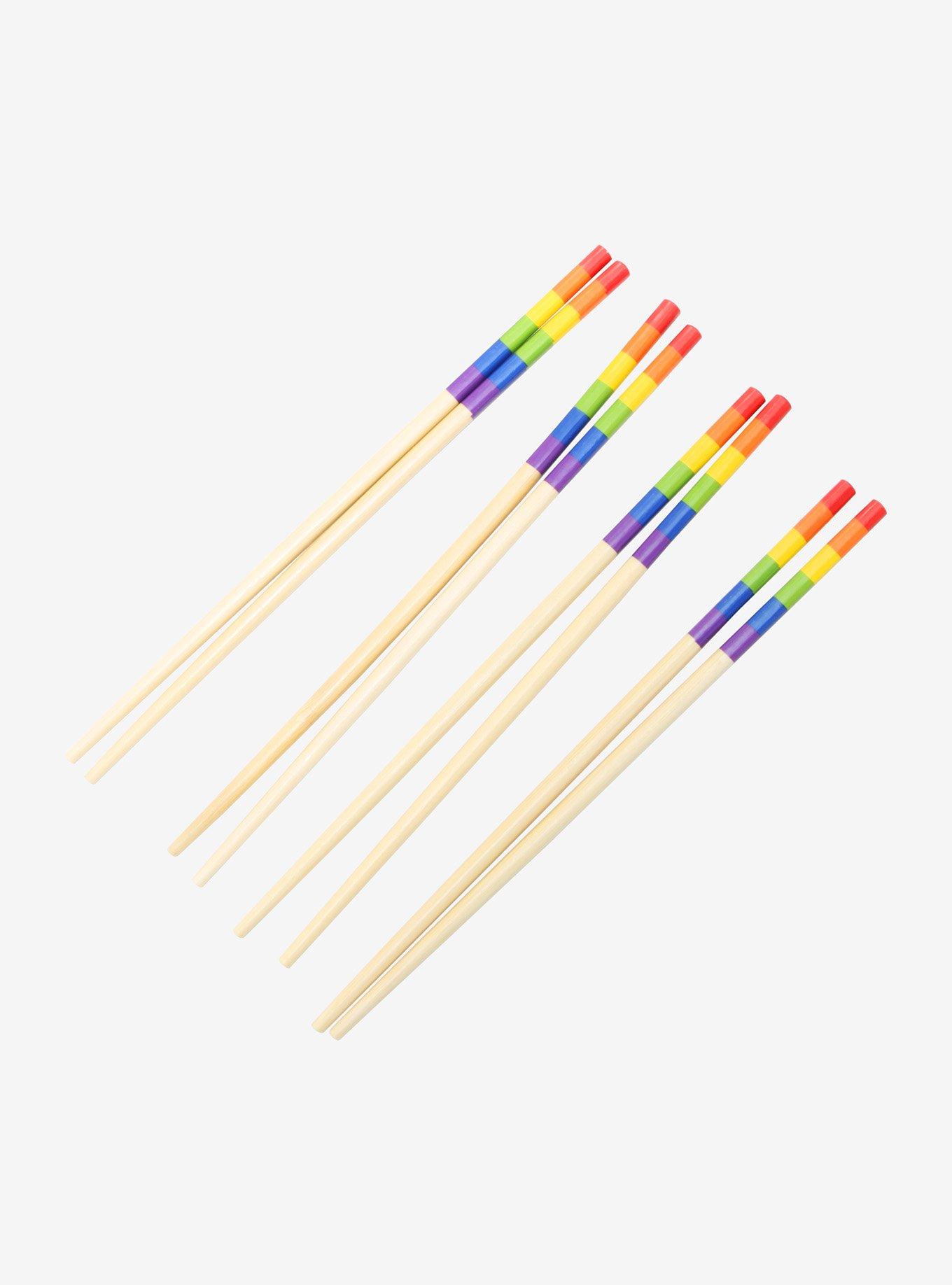 Rainbow Bamboo Chopstick Set | Hot Topic