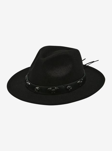 Black Bat & Skull Brimmed Hat | Hot Topic