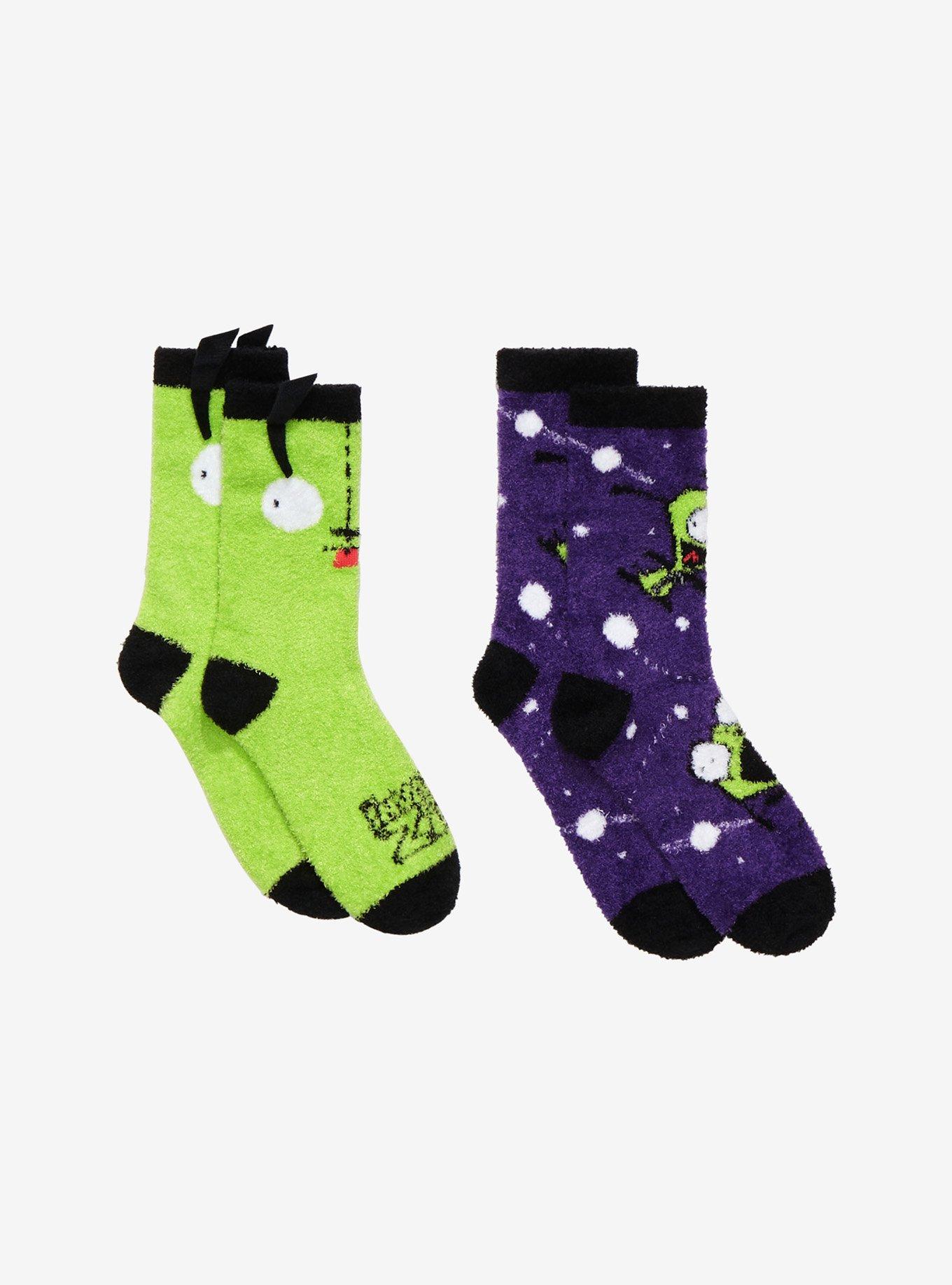 Invader Zim GIR Fuzzy Socks 2 Pair | Hot Topic