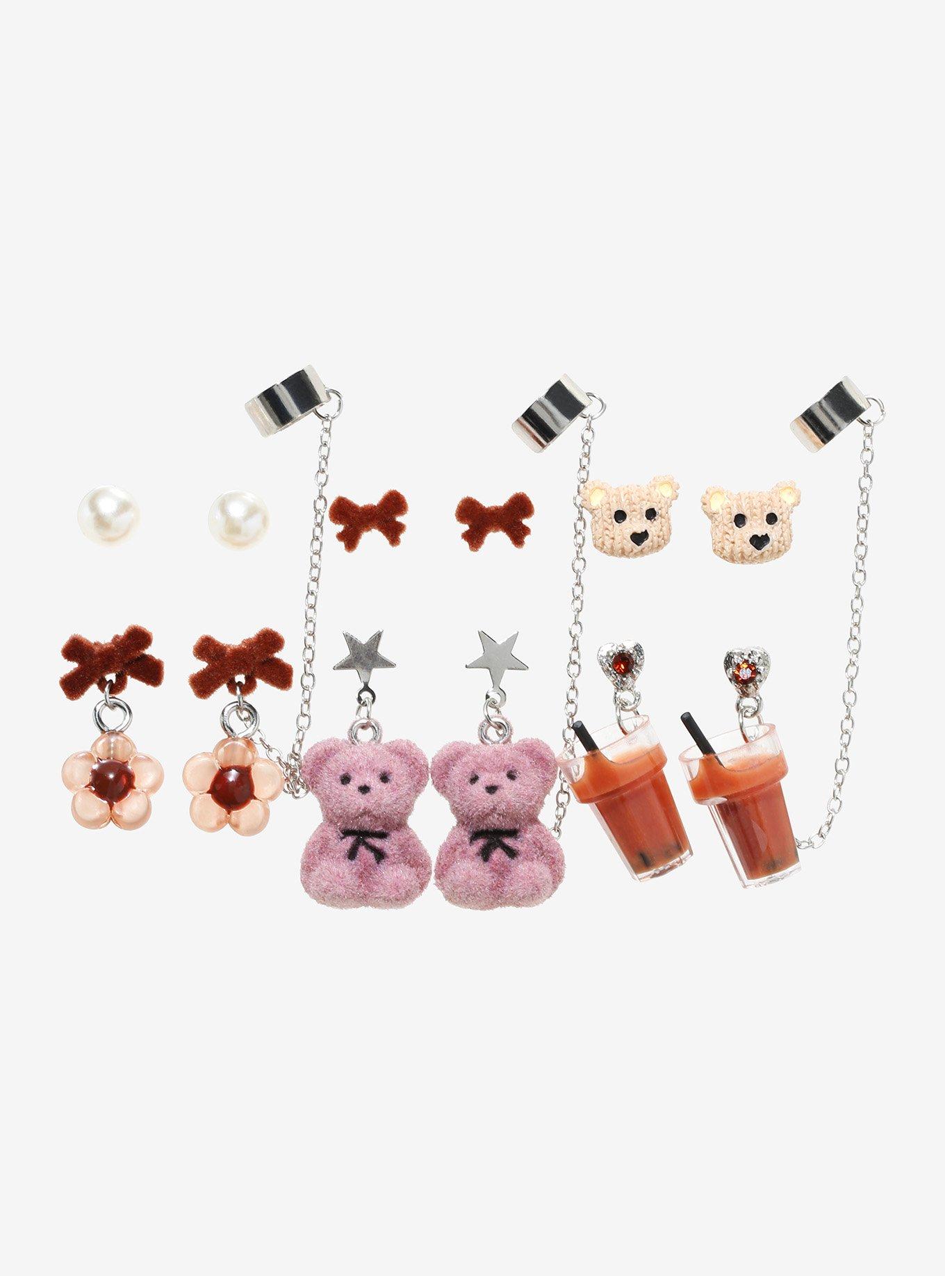 Cottage Boba Bear Cuff Earring Set | Hot Topic