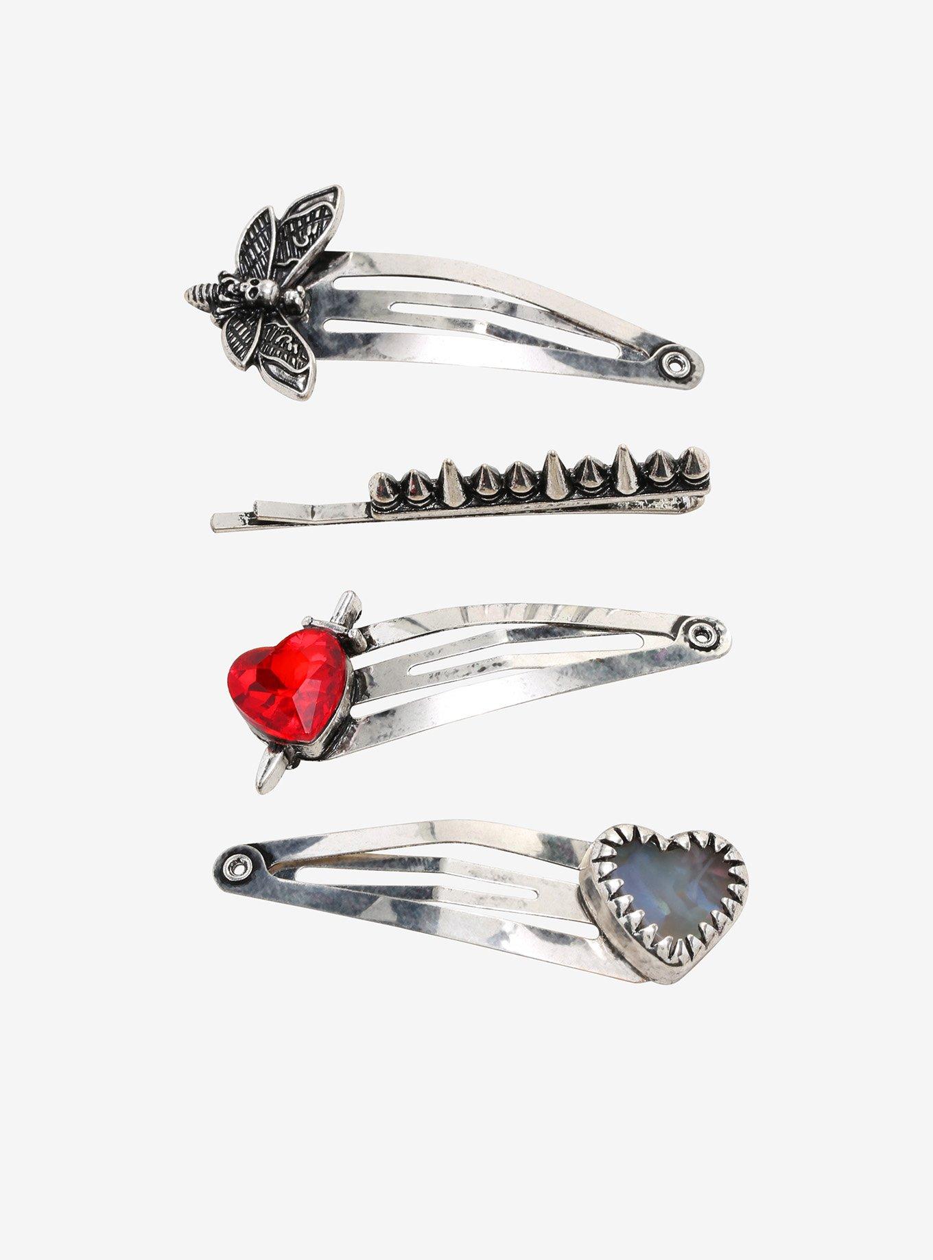Heart Moth Hair Clip Set | Hot Topic