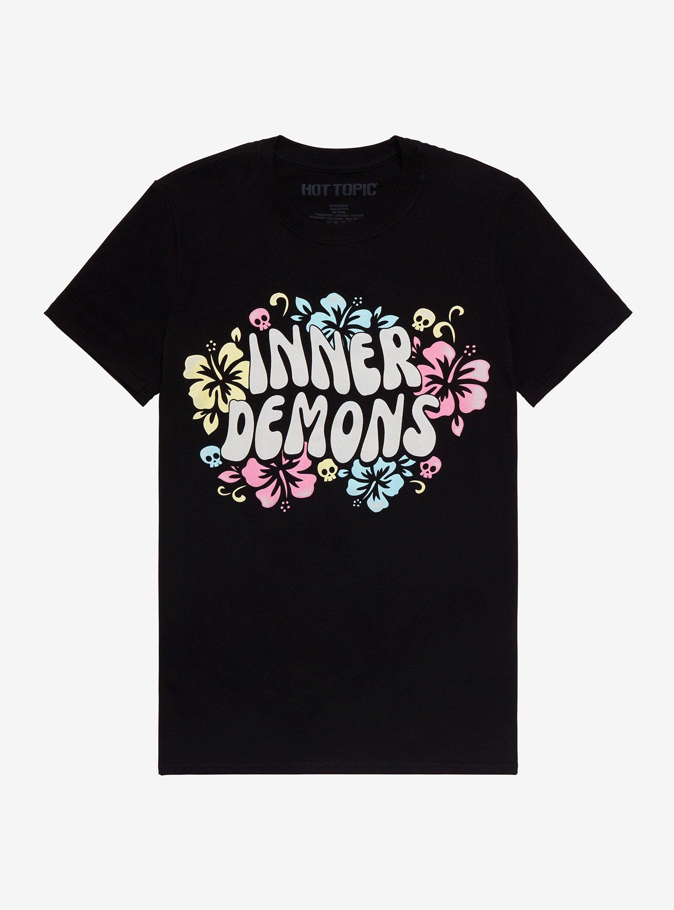 Inner Demons Floral Boyfriend Fit Girls T-Shirt | Hot Topic