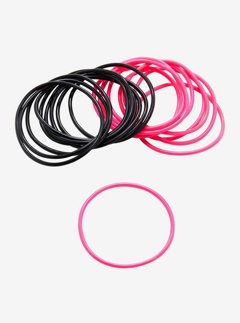 Black & Pink Jelly Bracelet Set | Hot Topic