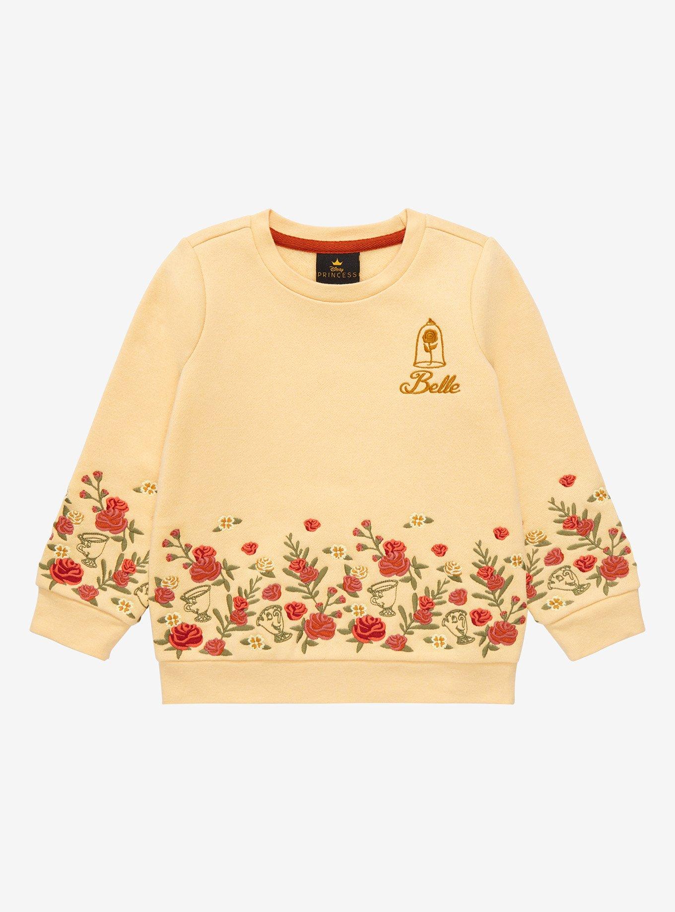 Disney Beauty and the Beast Belle Floral Toddler Crewneck - BoxLunch ...