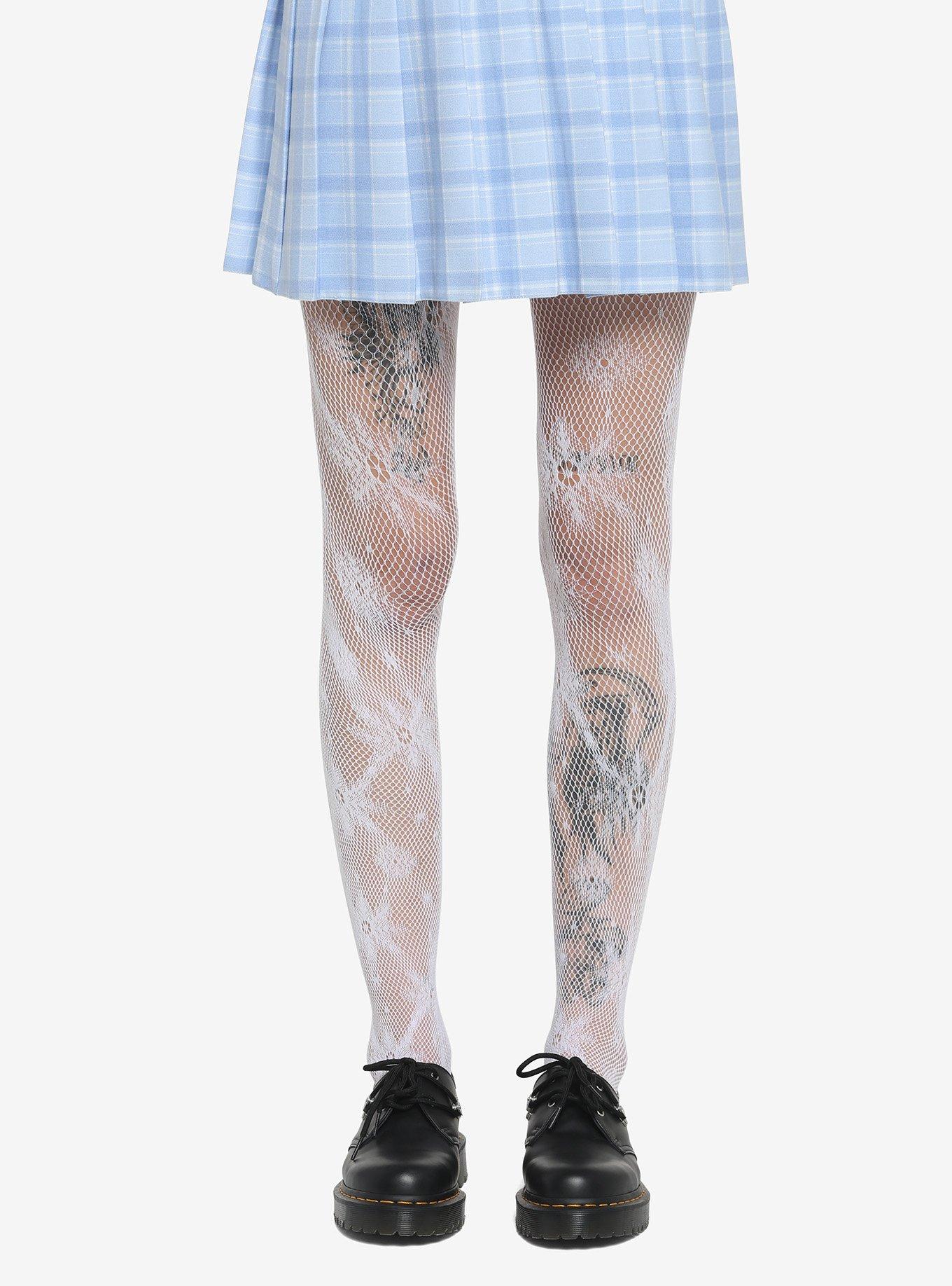 White Snowflake Fishnet Tights | Hot Topic