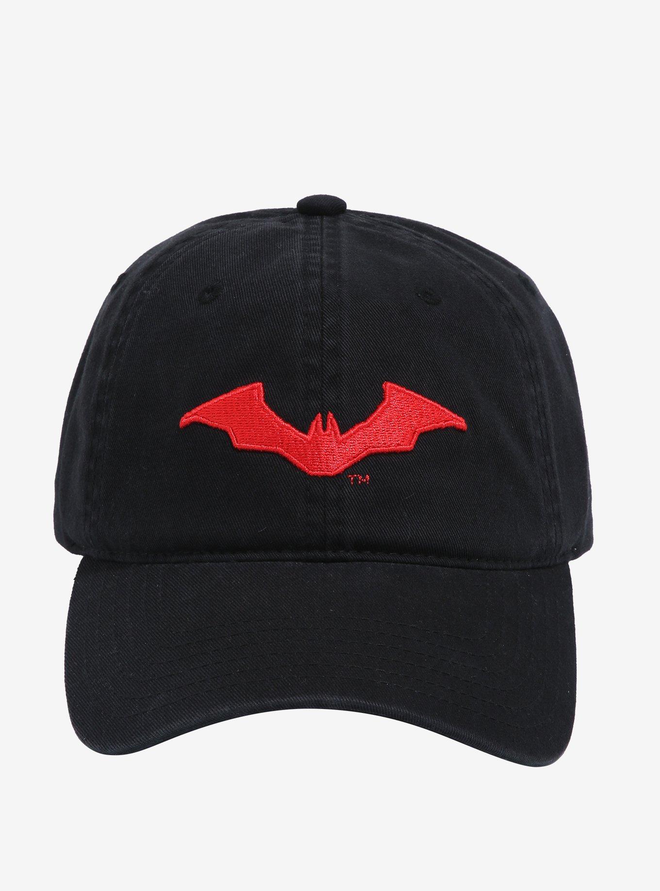 DC Comics The Batman Red Bat Logo Black Cap | BoxLunch