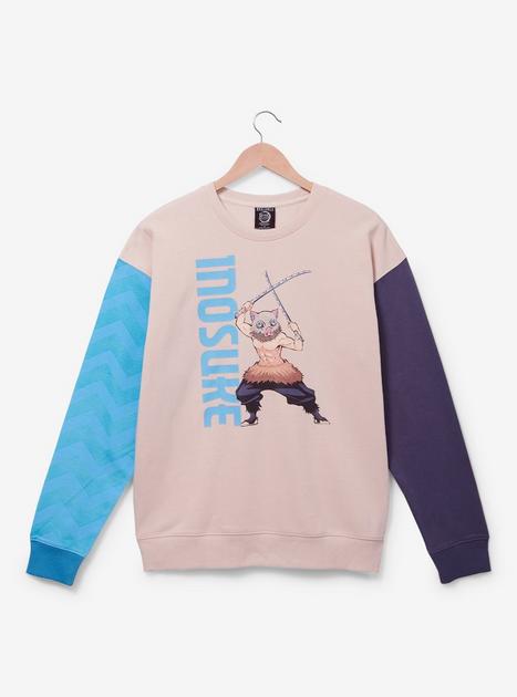 Demon Slayer: Kimetsu no Yaiba Inosuke Pattern Sleeve Crewneck | BoxLunch