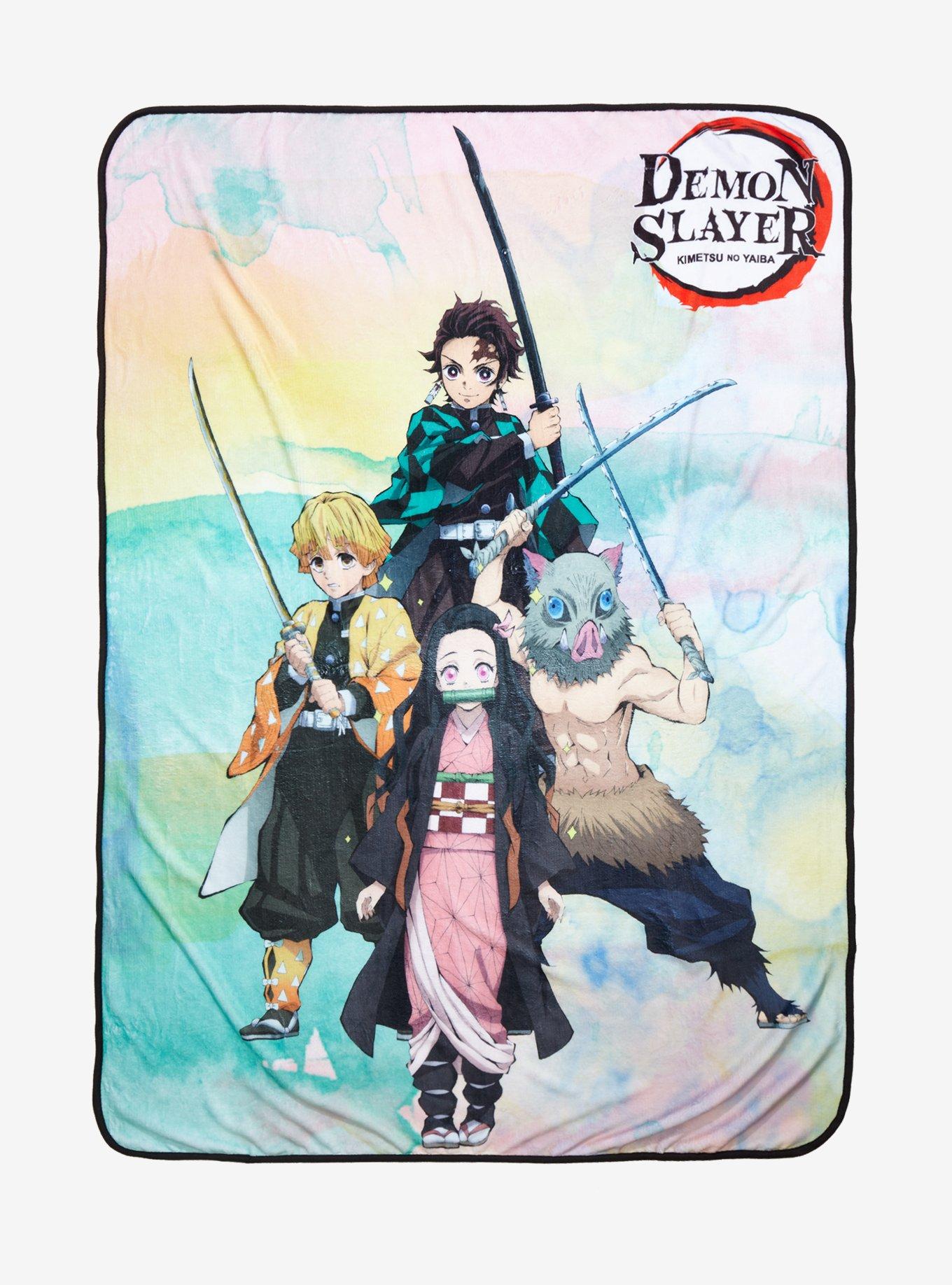 Demon Slayer: Kimetsu No Yaiba Pastel Group Throw Blanket | Hot Topic