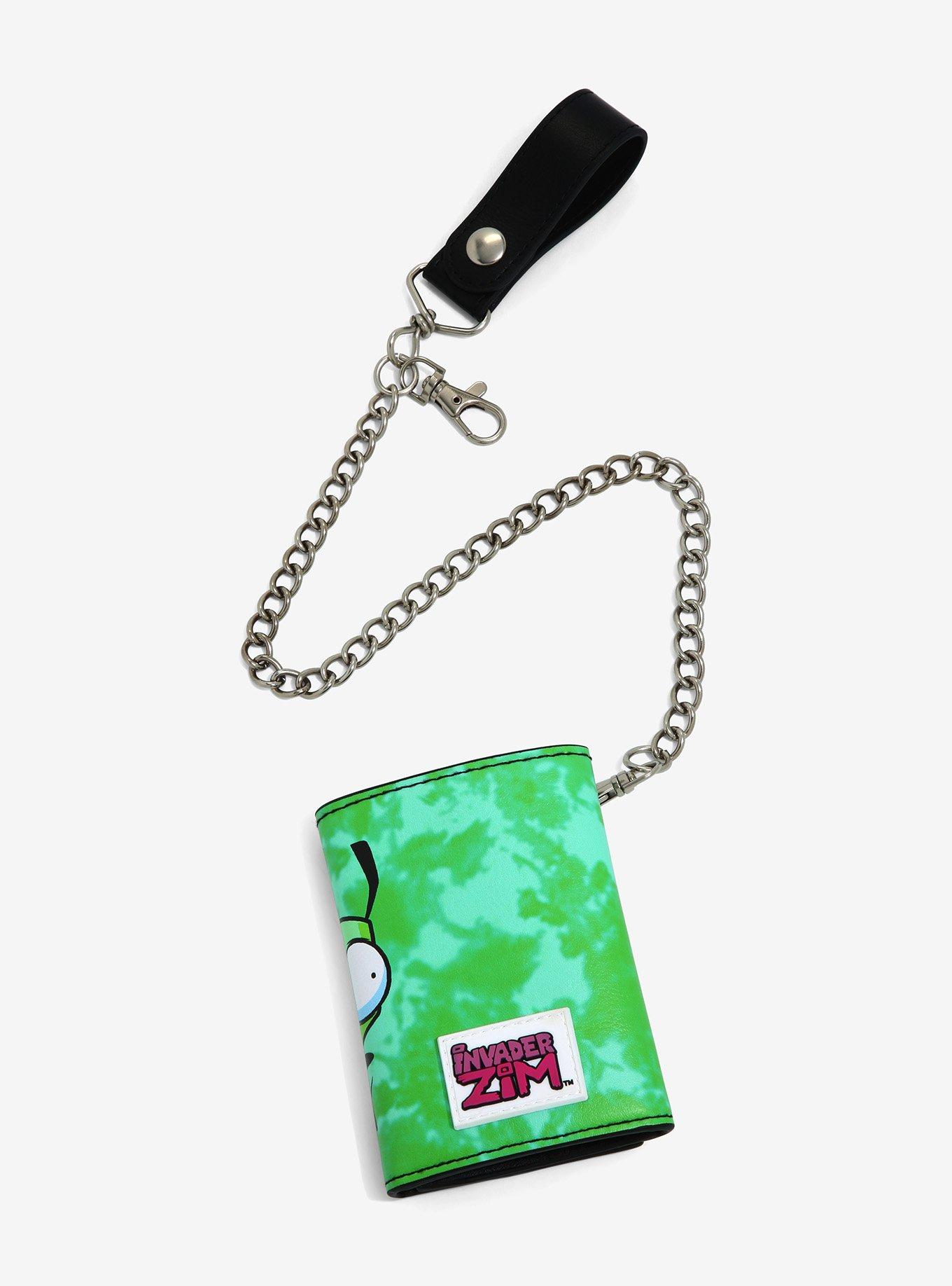 Invader Zim Gir Split Trifold Chain Wallet Hot Topic