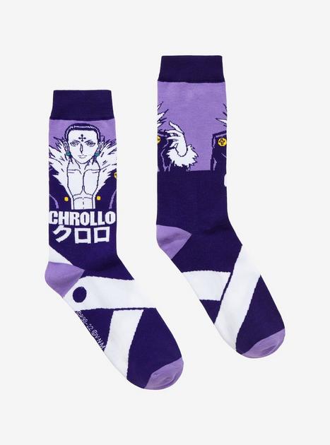 Hunter X Hunter Chrollo Purple Crew Socks | Hot Topic