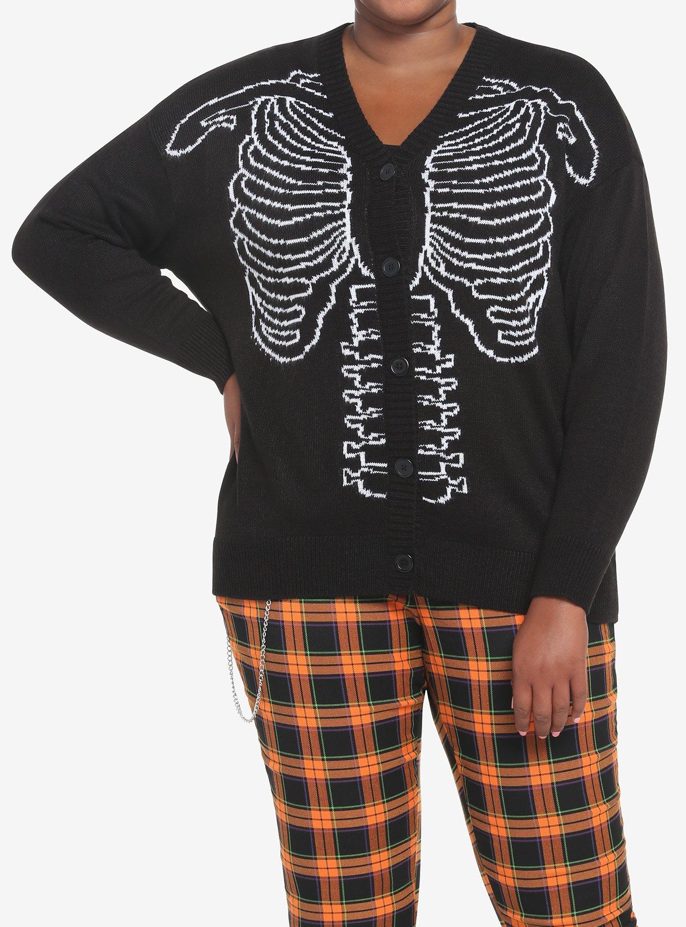 Skeleton Rib Cage Girls Cardigan Plus Size Hot Topic