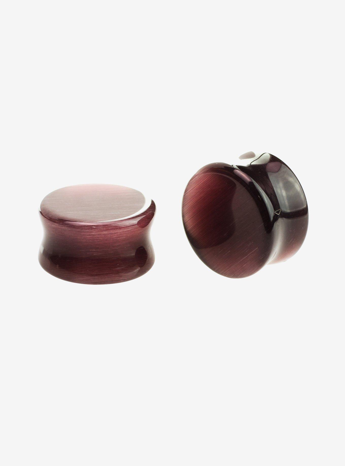 Glass Burgundy Plug 2 Pack | Hot Topic