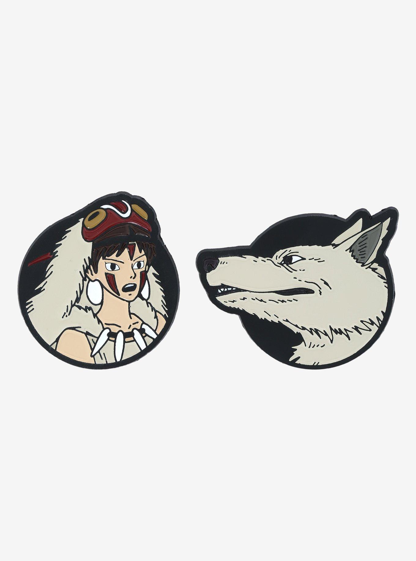 Studio Ghibli Princess Mononoke San & Moro Enamel Pin Set - BoxLunch ...
