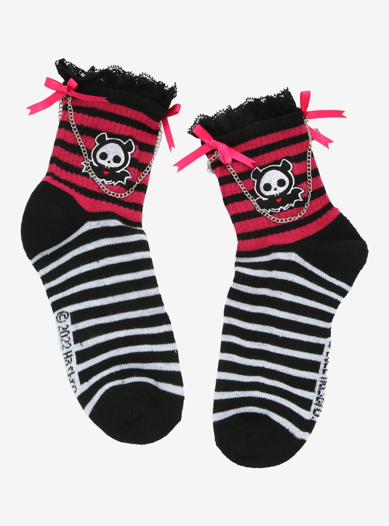 Skelanimals Chain Ankle Socks | Hot Topic