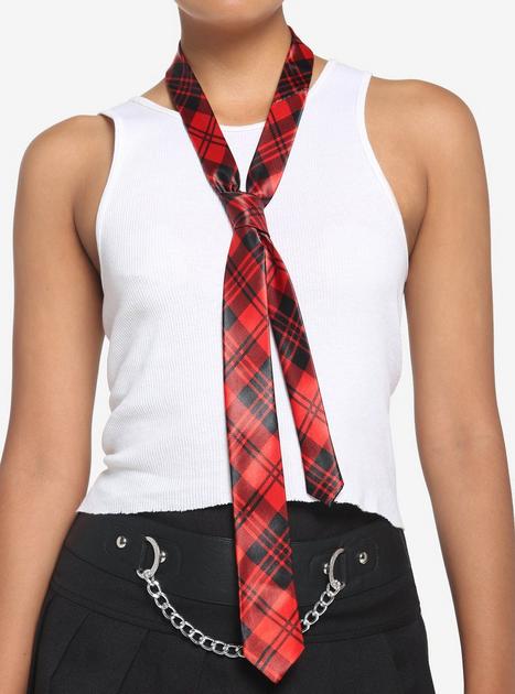 Red Plaid Neck Tie | Hot Topic