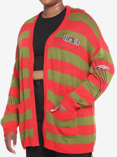 A Nightmare On Elm Street Freddy Girls Cardigan Plus Size | Hot Topic