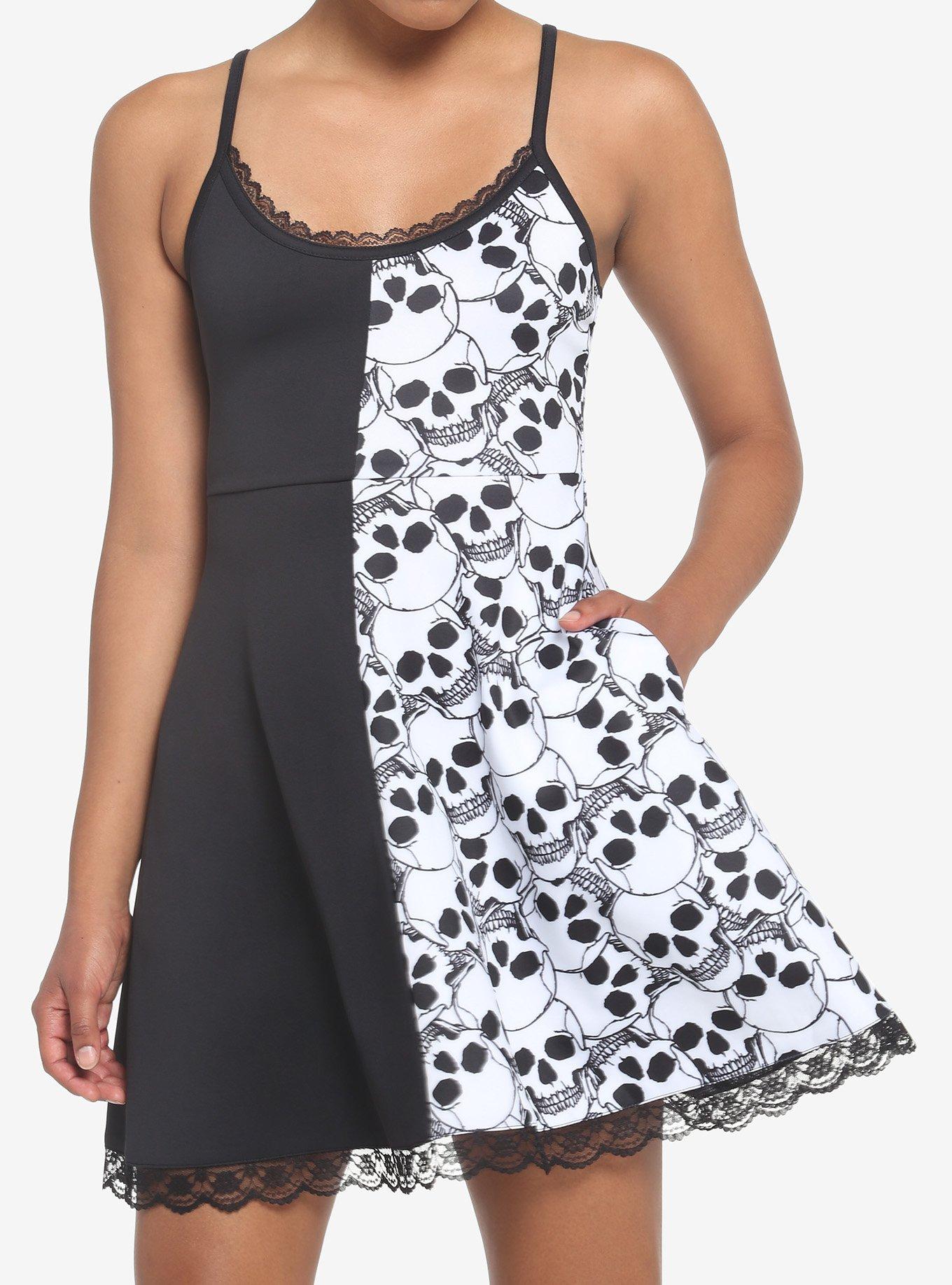 Black Skull Split Dress | Hot Topic
