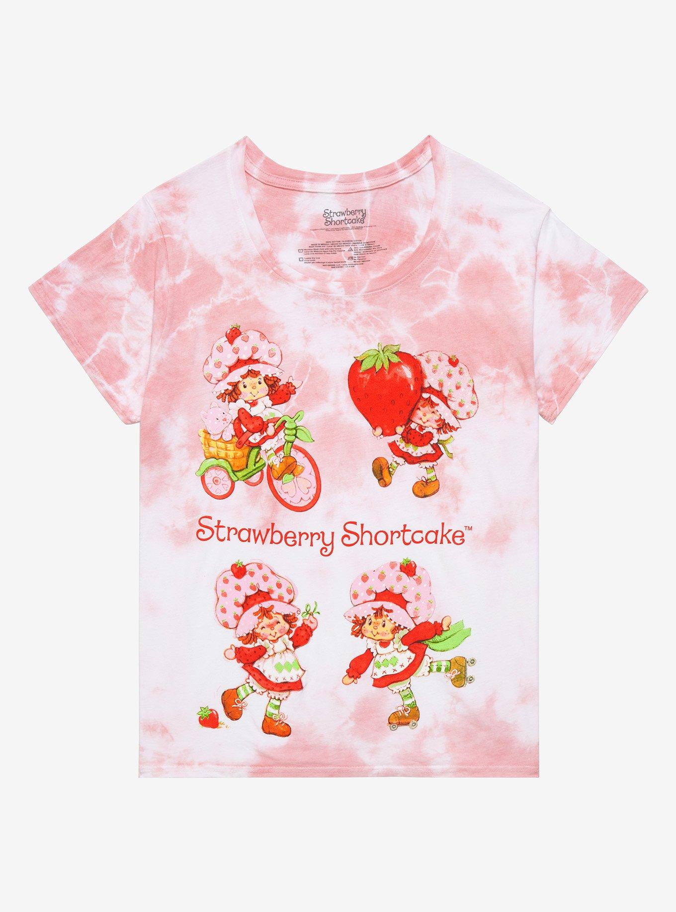 Strawberry Shortcake Pink Wash Boyfriend Fit Girls T-Shirt Plus Size ...