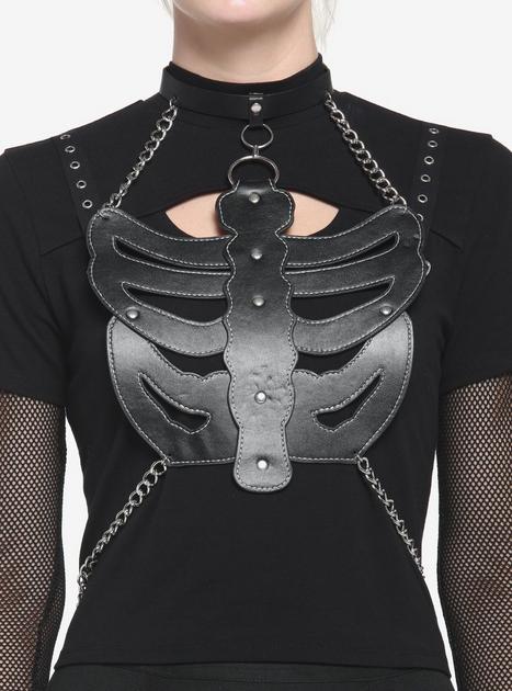 Skeleton Chain Choker Harness | Hot Topic