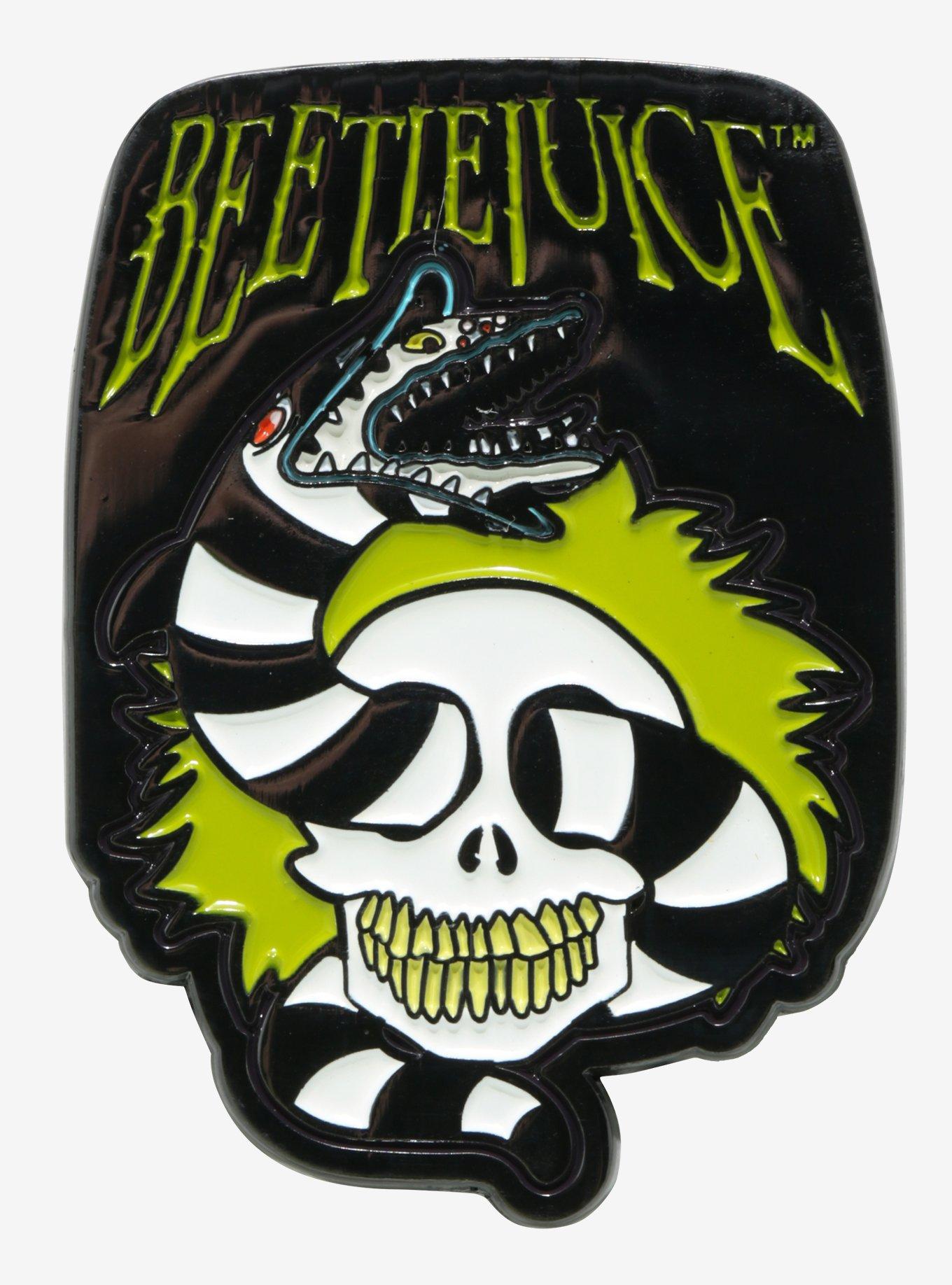 Beetlejuice Snake Skull Enamel Pin | Hot Topic