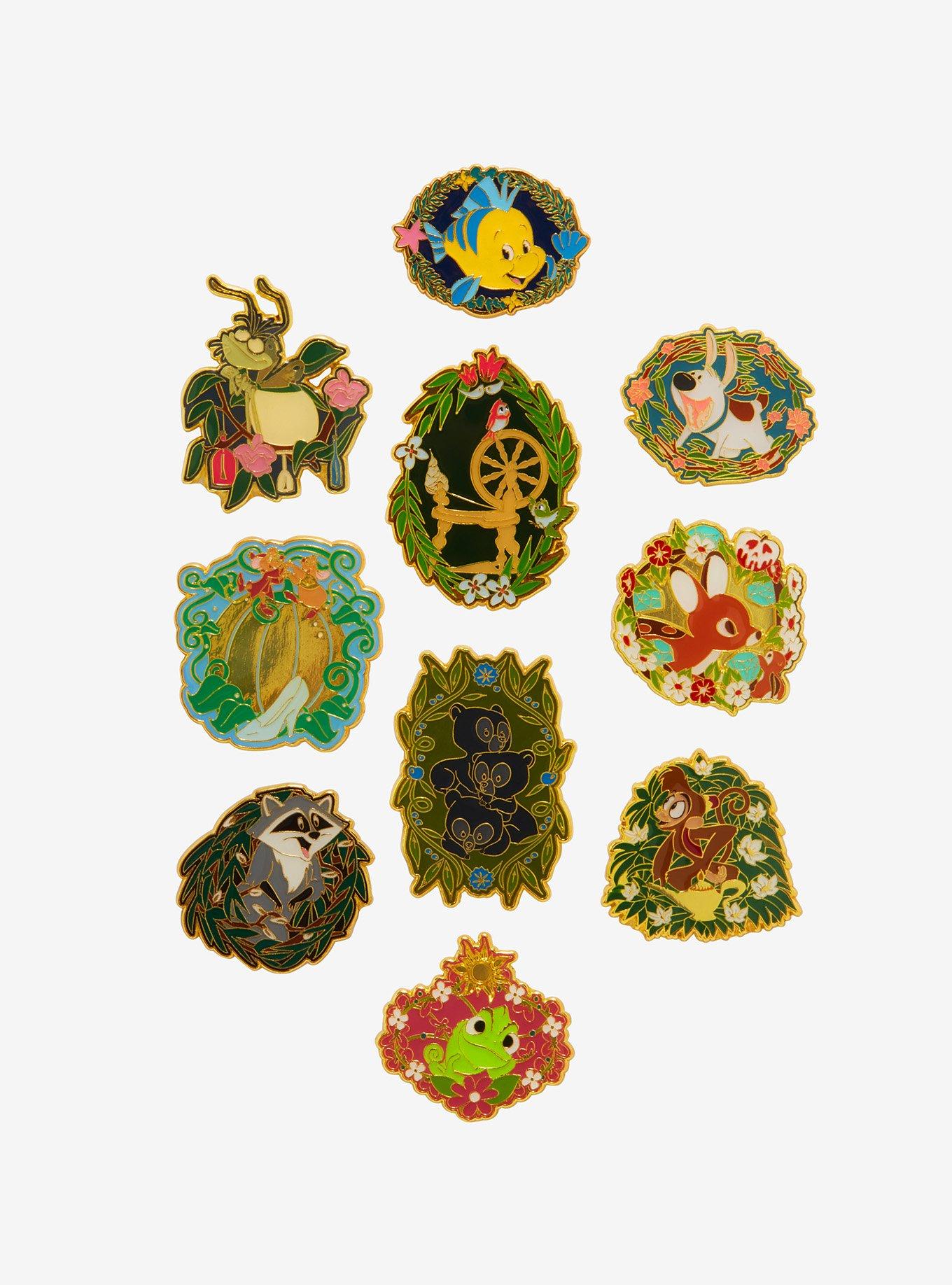 Loungefly Disney Princess Sidekick Floral Blind Box Enamel Pin ...