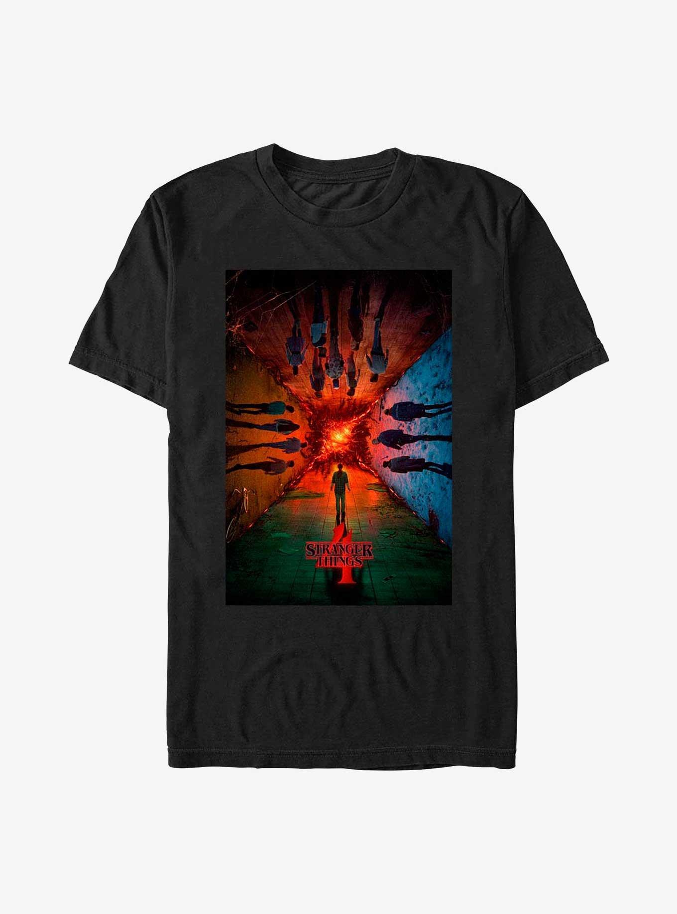 Stranger Things 4 Season Poster T Shirt BLACK BoxLunch
