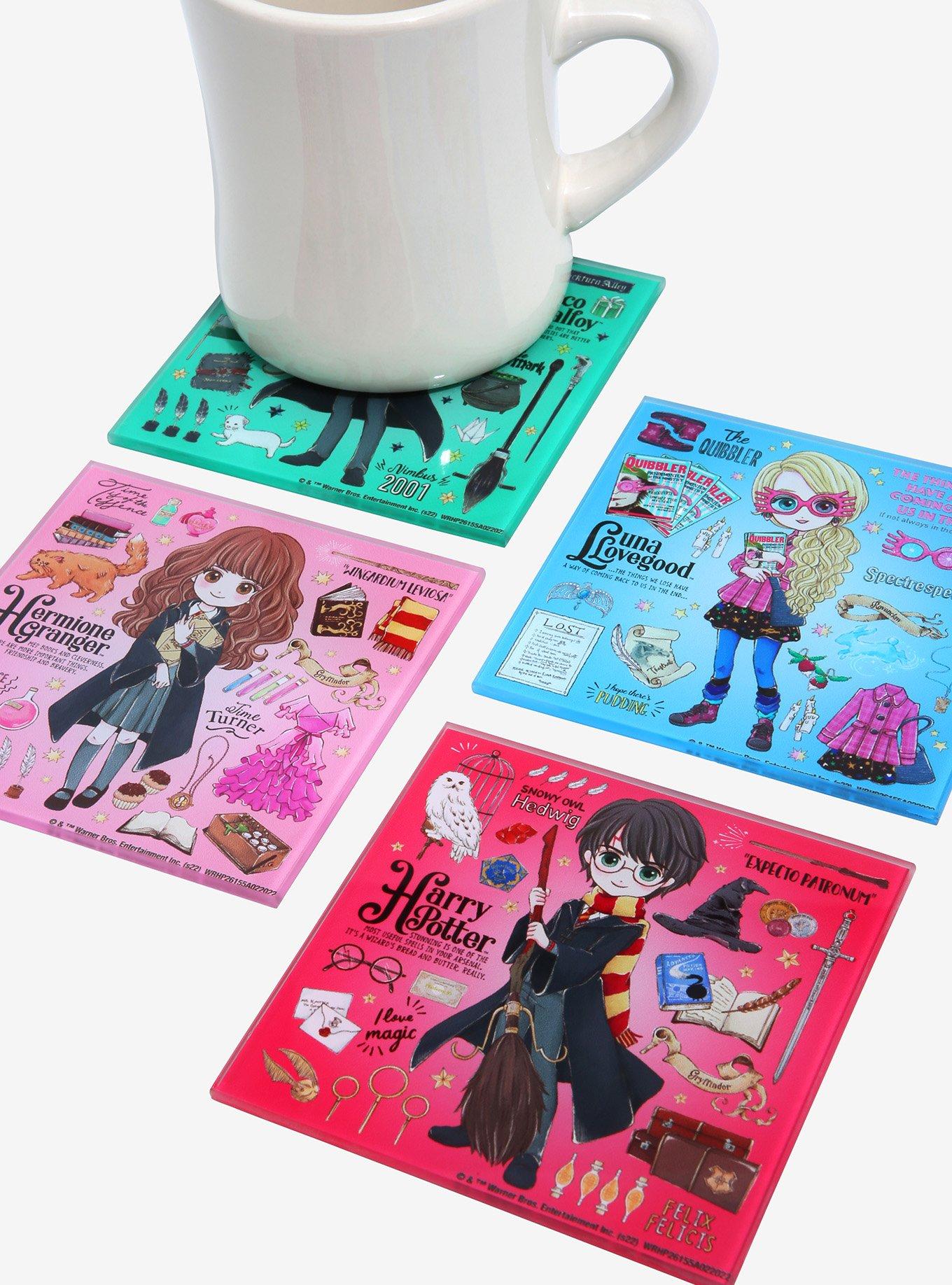 Harry Potter Chibi Characters Glass Coaster Set | BoxLunch