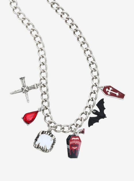 Vampire Blood Chunky Charm Necklace | Hot Topic