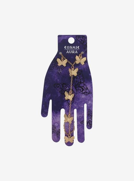 Butterfly Chain Hand Ring | Hot Topic