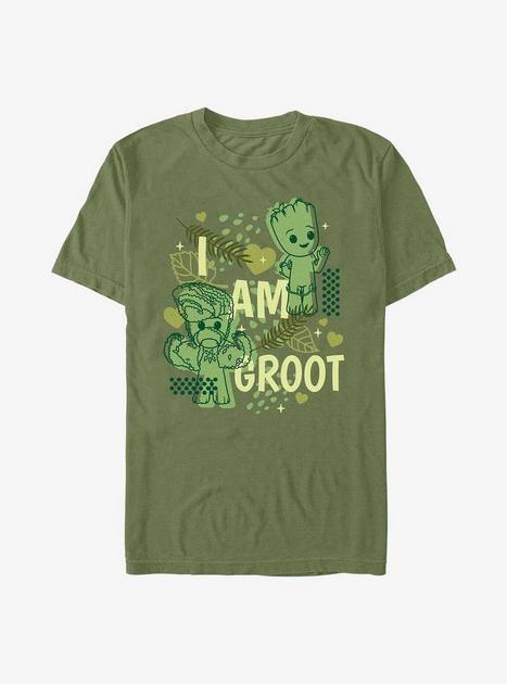 Marvel I Am Groot Leaf Heart Groot T-Shirt - GREEN | BoxLunch