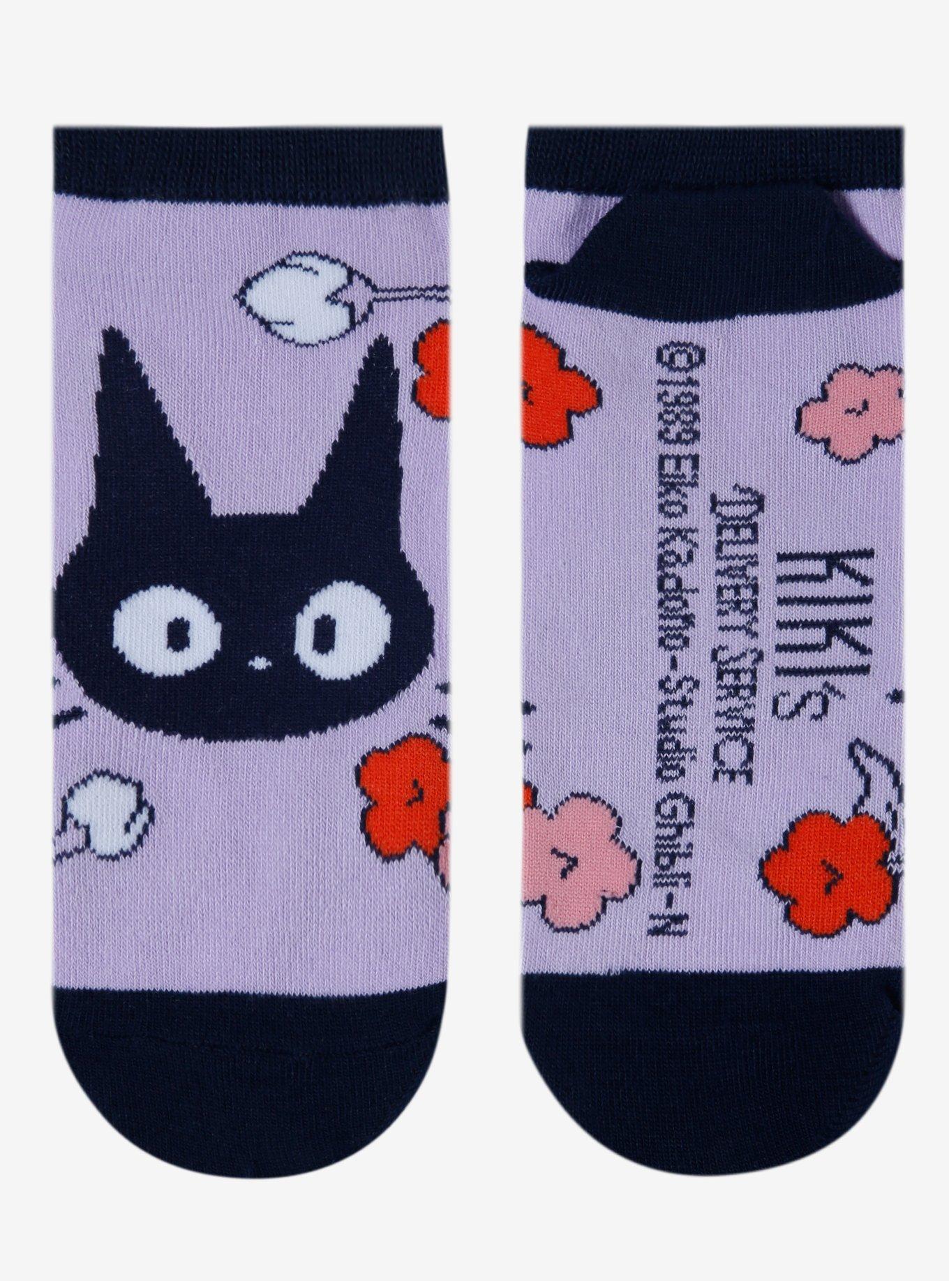 Studio Ghibli Kiki's Delivery Service Jiji Flower No-Show Socks | Hot Topic