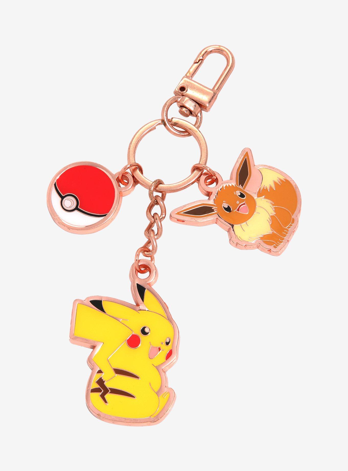 Loungefly Pokemon Pikachu and Eevee Multi-Charm Keychain - BoxLunch ...
