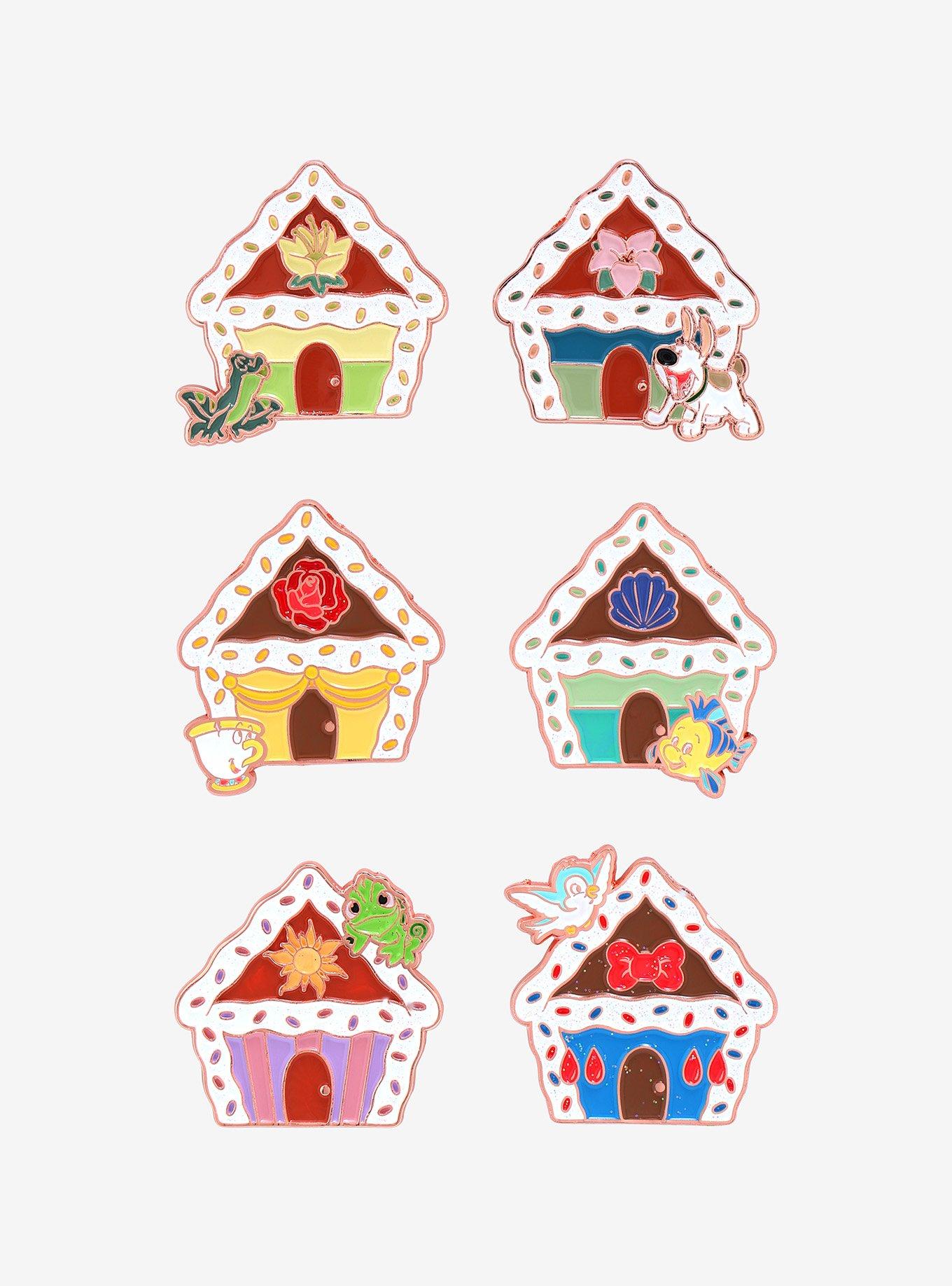 Disney Princess Character Gingerbread House Blind Box Enamel Pin ...
